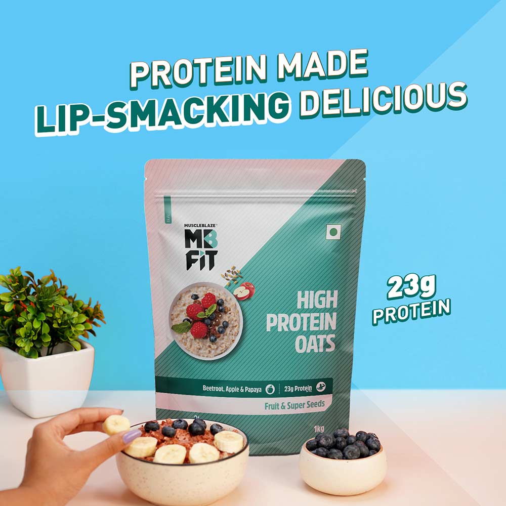 MuscleBlaze High Protein Oats, 1 kg – MuscleUp Nutrition